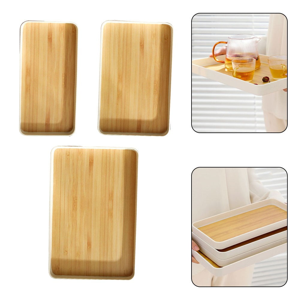 Plastic Tea Fruit Rectangular Plate Breakfast Server Lap Tray M YIWEI ...