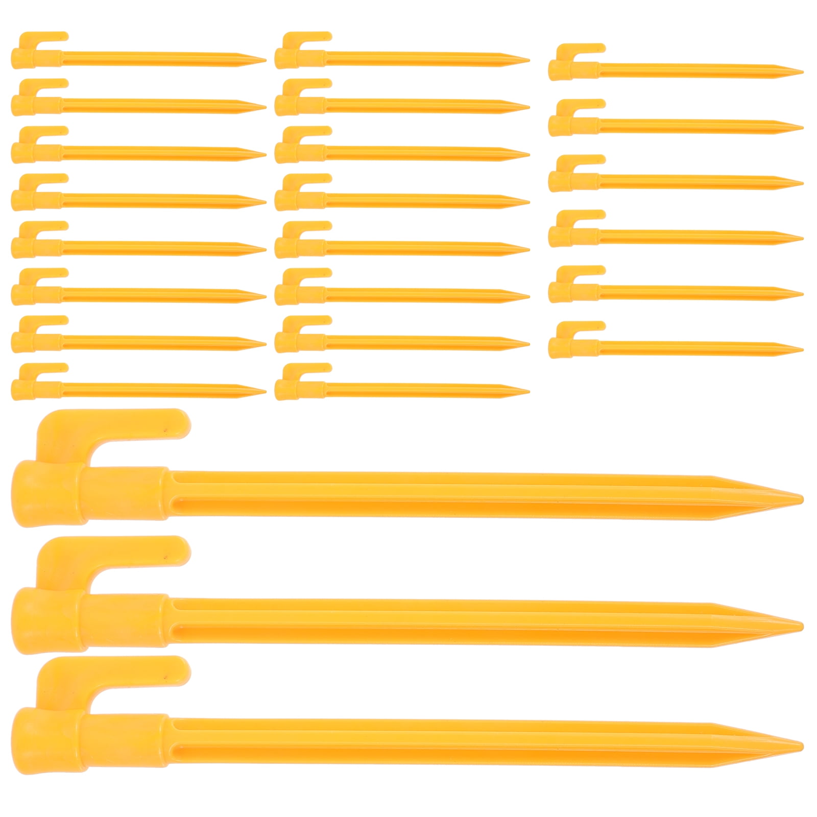 Plastic Tent Stakes 24 Pcs Fixing Hook Camping Tents Canopy Faux Grass ...