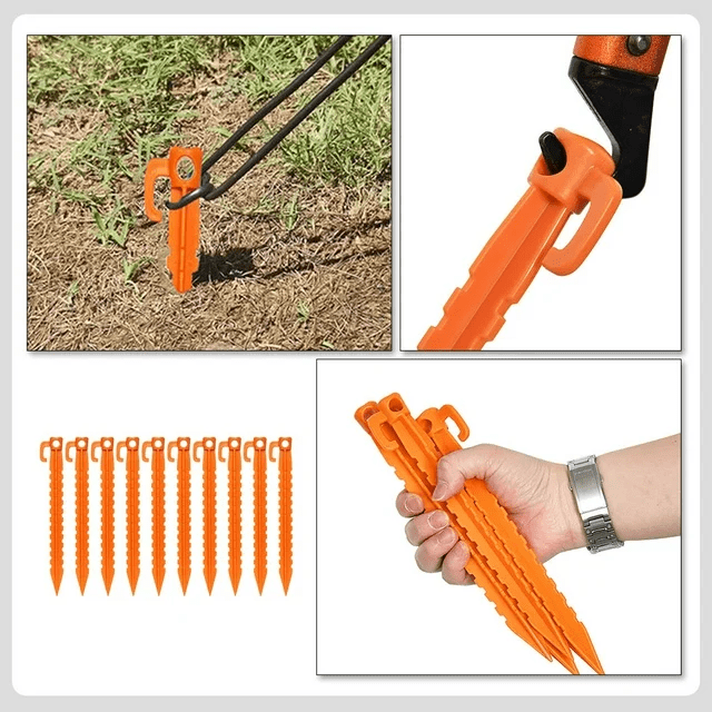 Plastic Tent Stakes Heavy Duty Beach Tent Pegs Canopy Stakes for ...