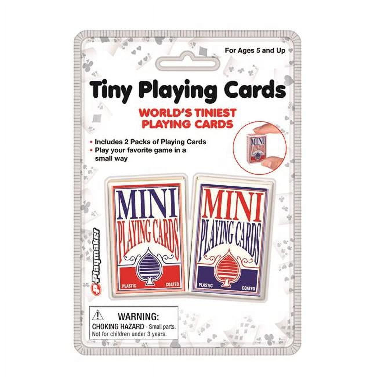 Plastic Tiny Playing Cards, Blue & Red - Pack of 12 - Walmart.com