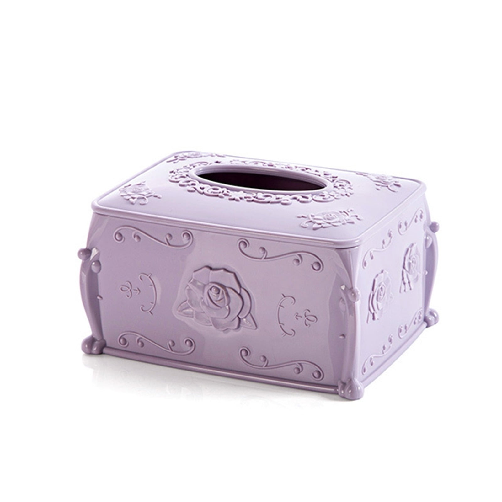 Plastic Tissue Box Cover Napkin Storage Box Living Room Organizer Paper ...