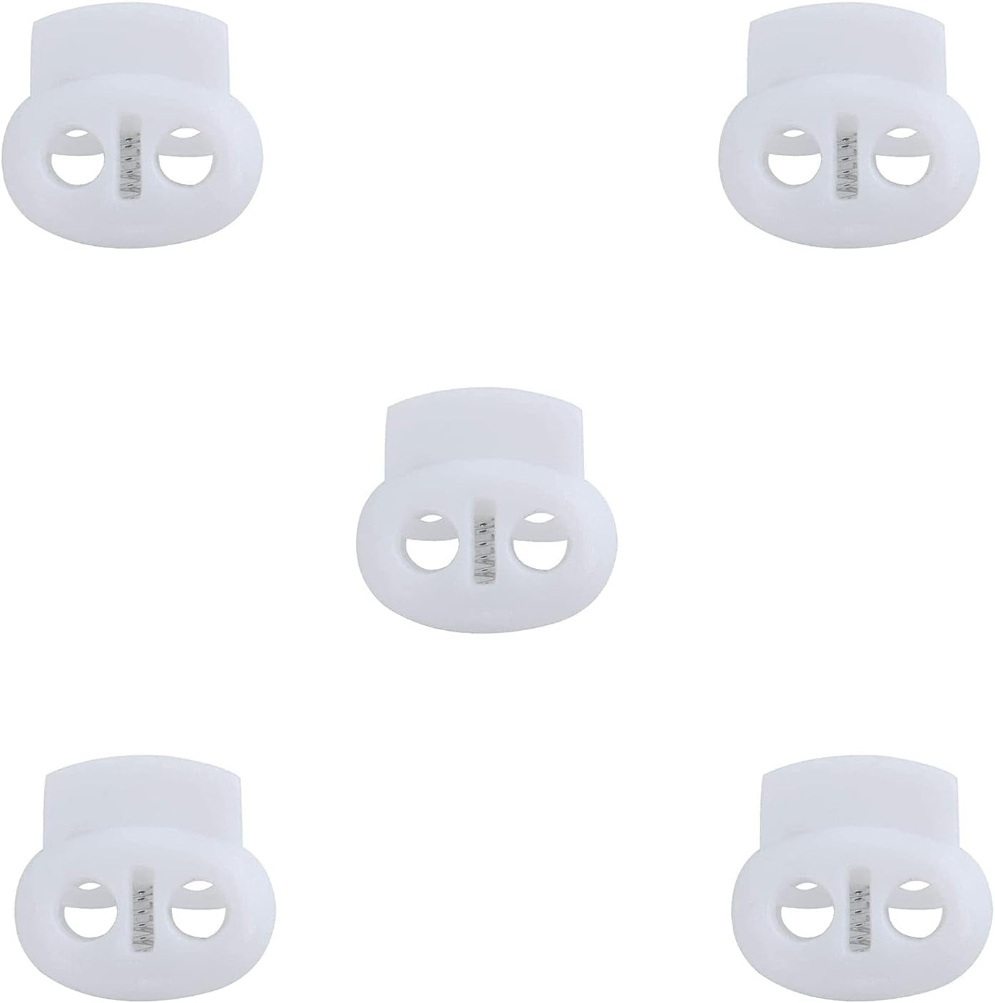 Plastic Toggle Stopper Cord Locks Spring Loaded Elastic Drawstring Bean ...