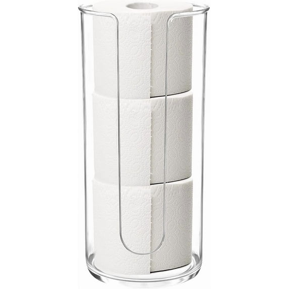 Plastic Toilet Paper Holder Stand, Clear Toilet Tissue Rolls Holder ...