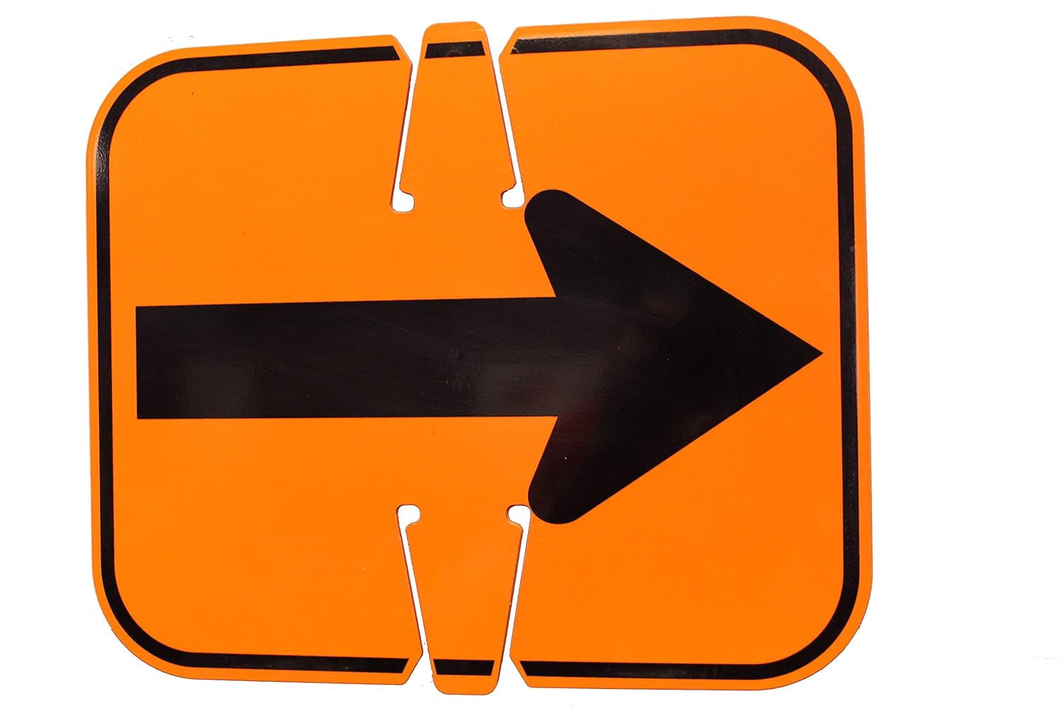 Plastic Traffic Cone Top Sign - Reflective Reversible Arrow - Walmart.com
