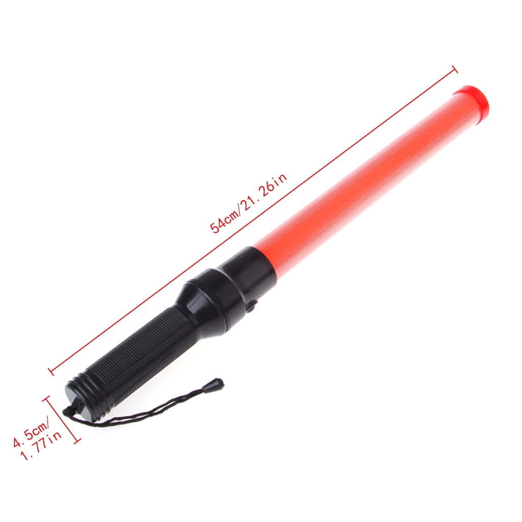 Plastic Traffic Wand Powerful LED Flashlight Torch 3 Modes Strobe ...