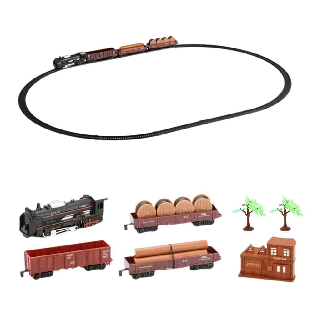 Plastic Train Toy Set with Locomotive, Coal and Cargo Carriages ...
