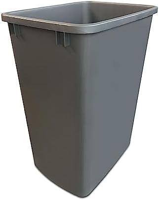 Plastic Trash Can - 35-Quart (9-Gallon) - Indoor Garbage Bin for ...