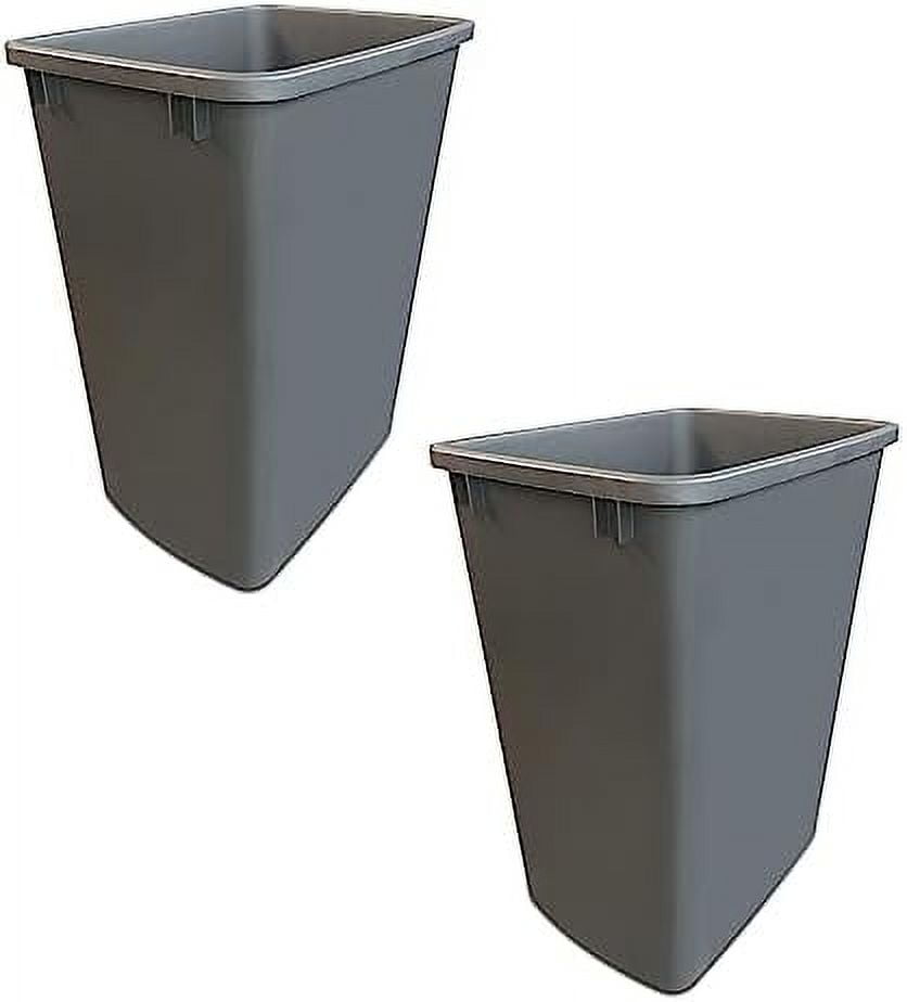Plastic Trash Can - 35-Quart (9-Gallon) - Indoor Garbage Bin for ...