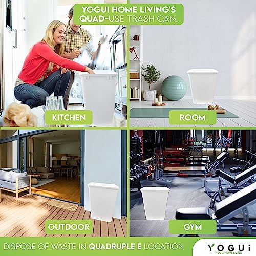 Plastic Trash Can - 35-Quart (9-Gallon) - Indoor Garbage Bin for ...