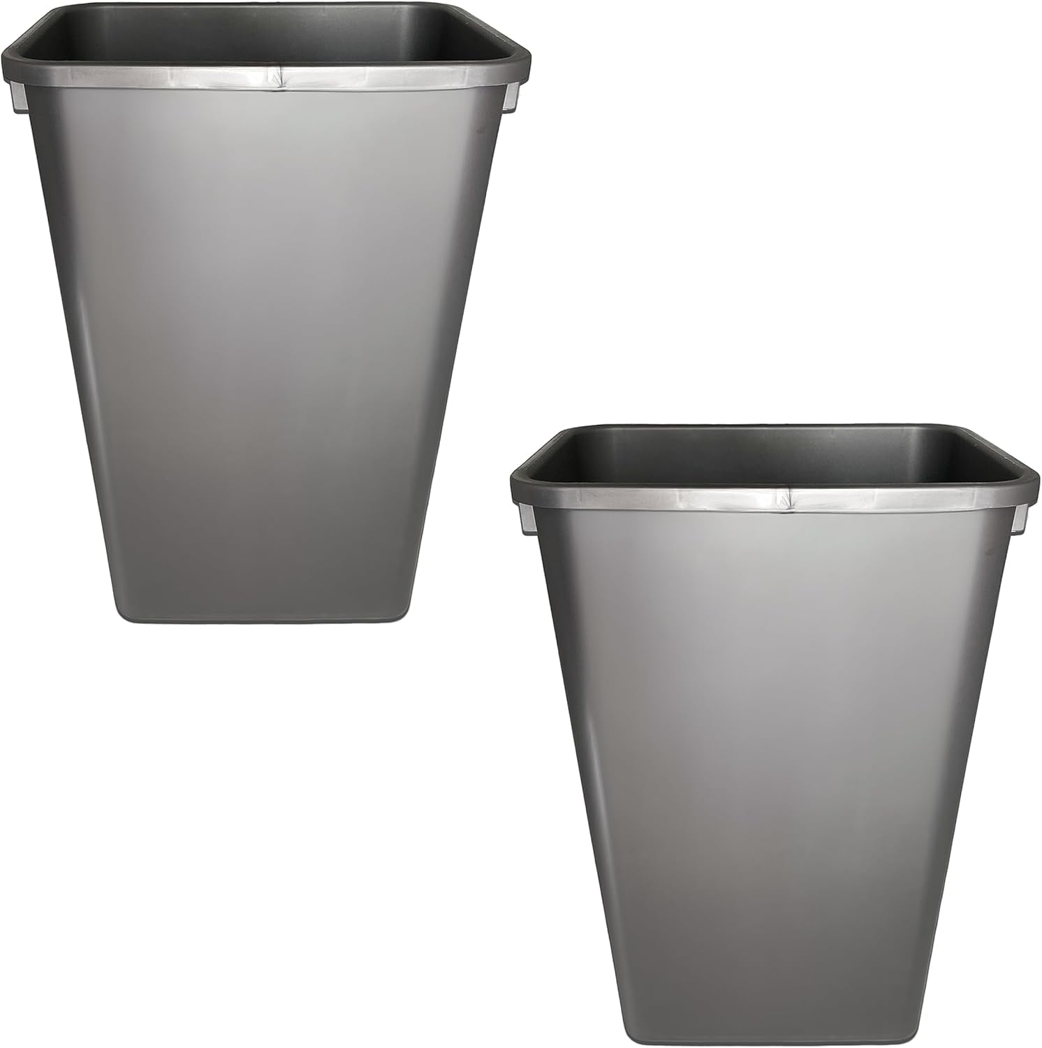 Plastic Trash Can - Indoor Garbage Bin for Kitchen, Home, Office and ...