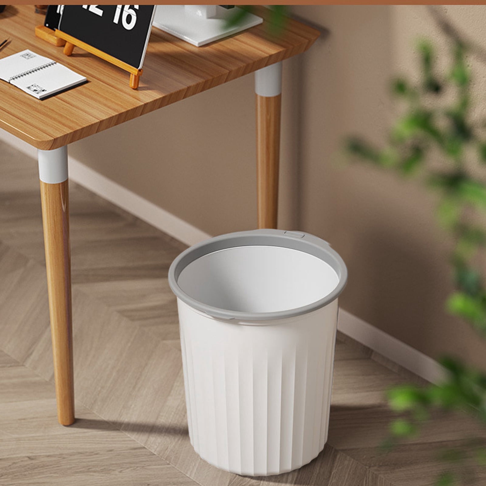 Plastic Trash Can for Kitchen Bedroom Bathroom Office | Slim Lidless ...