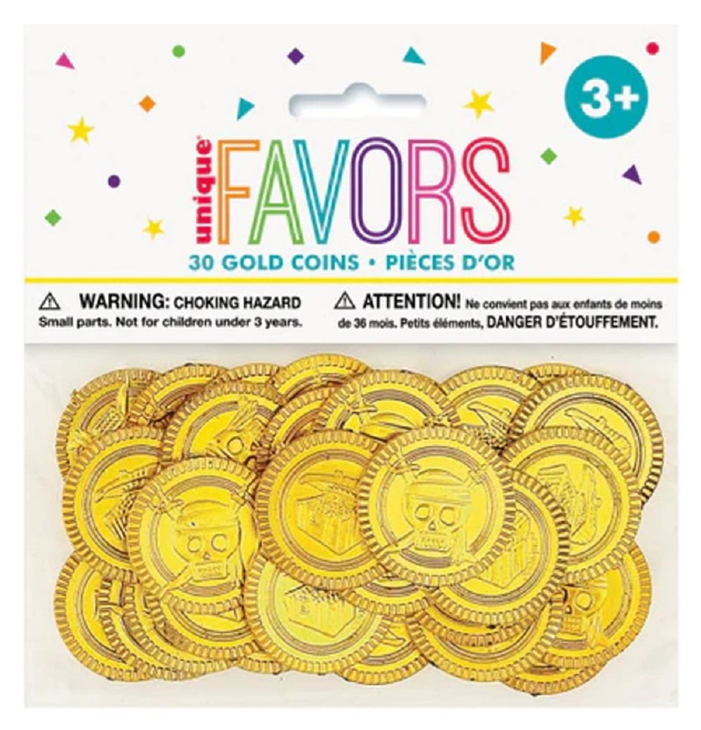 Plastic Treasure Coins, Gold (Pack of 4) - Walmart.com
