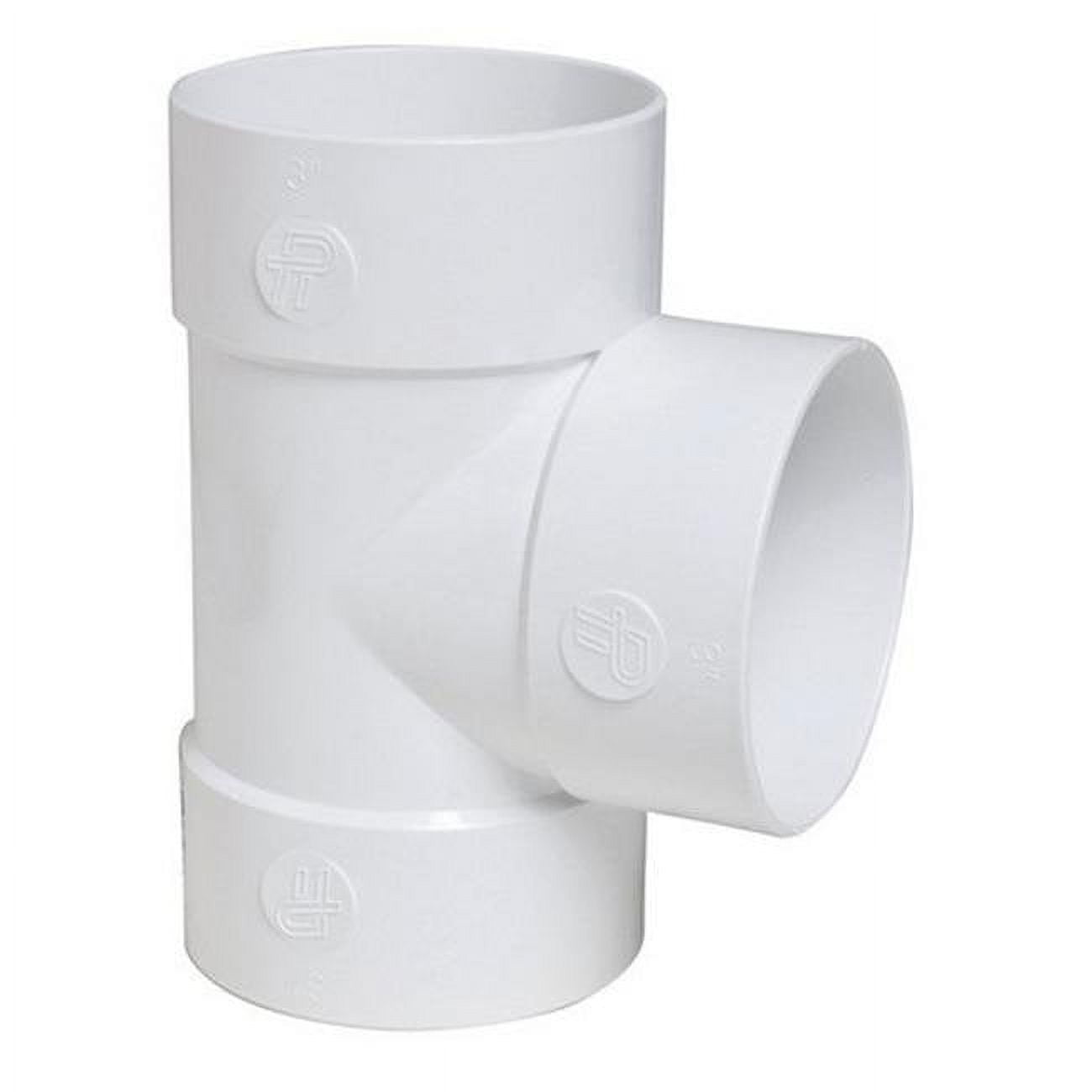 Plastic Trends 4 in. Hub x 4 in. Dia. Hub PVC Straight Tee - Walmart.com