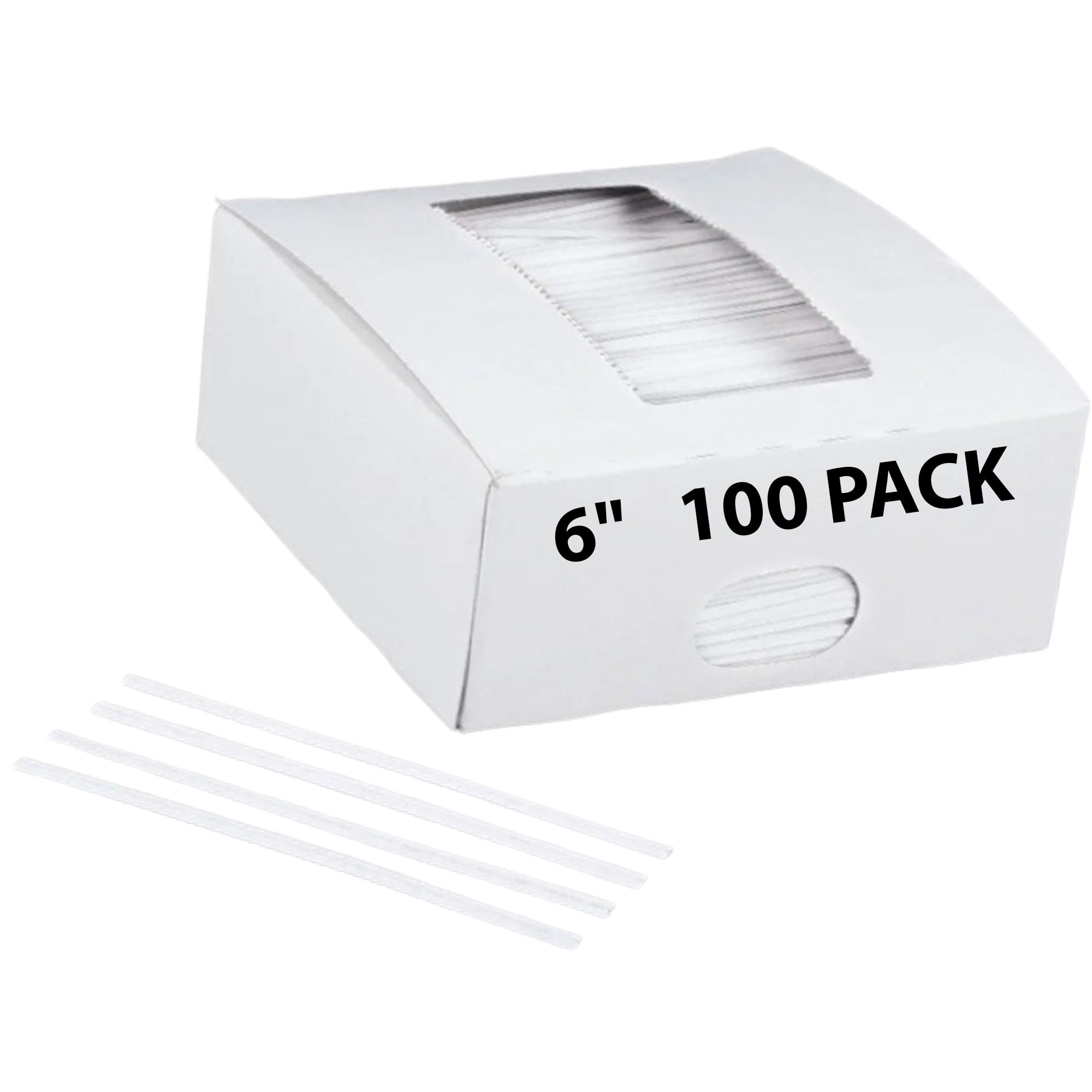 Plastic Twist Bag Ties 6"-White-(100Pcs) Reusable Twist Ties for ...