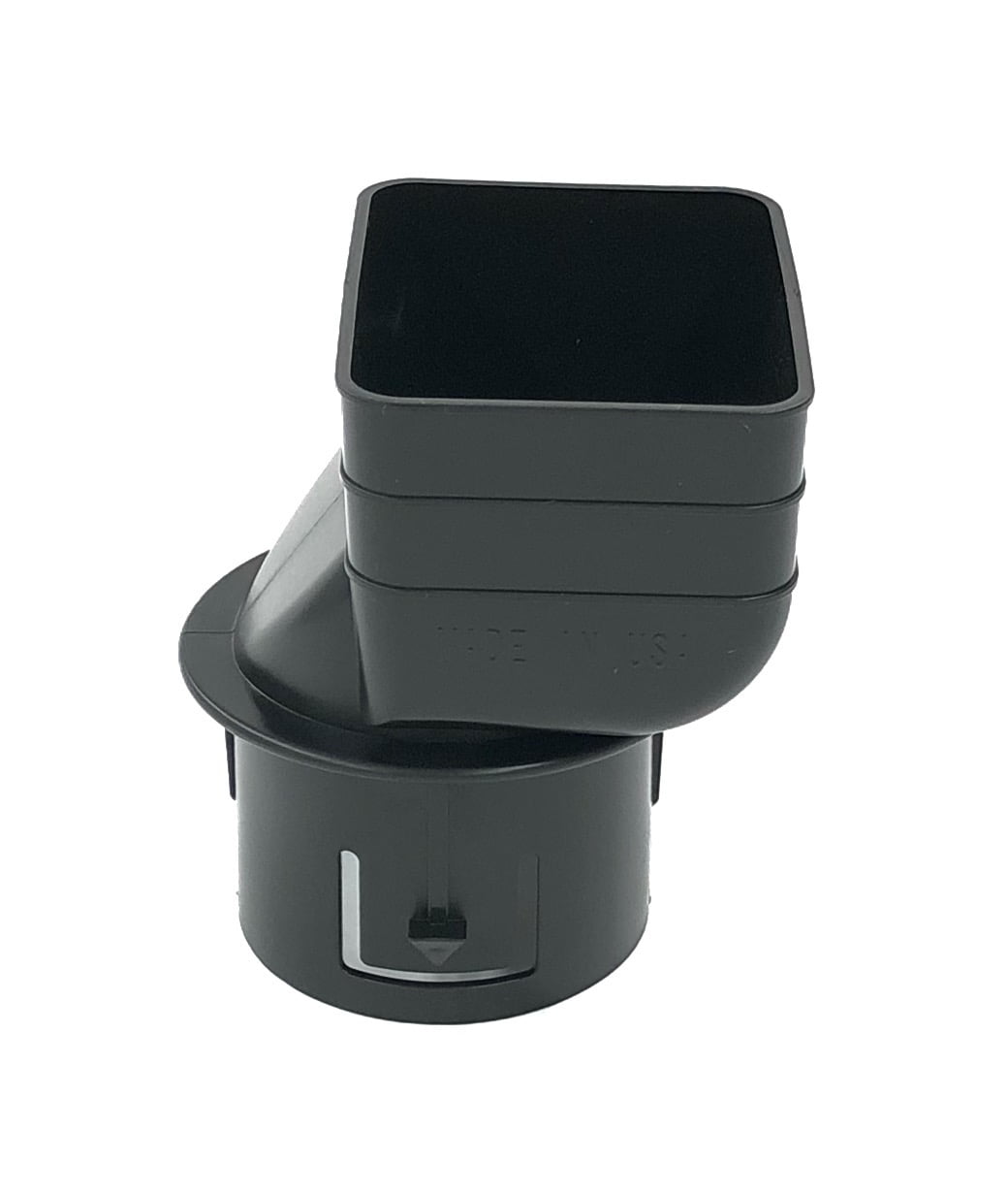Plastic Universal Downspout to Drain Tile Adapter (2X3X3 CASE(3), BLACK ...