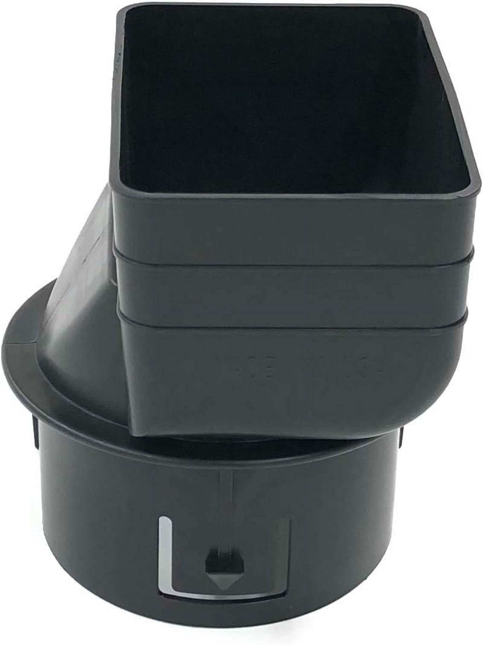 Round To Square Adapter Shop Black Flex Downspout Adapters Gutter ...