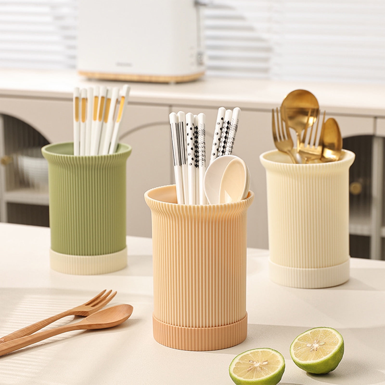 Plastic Utensil Holder Basket | Wall Mounted Chopsticks Spoon Storage ...