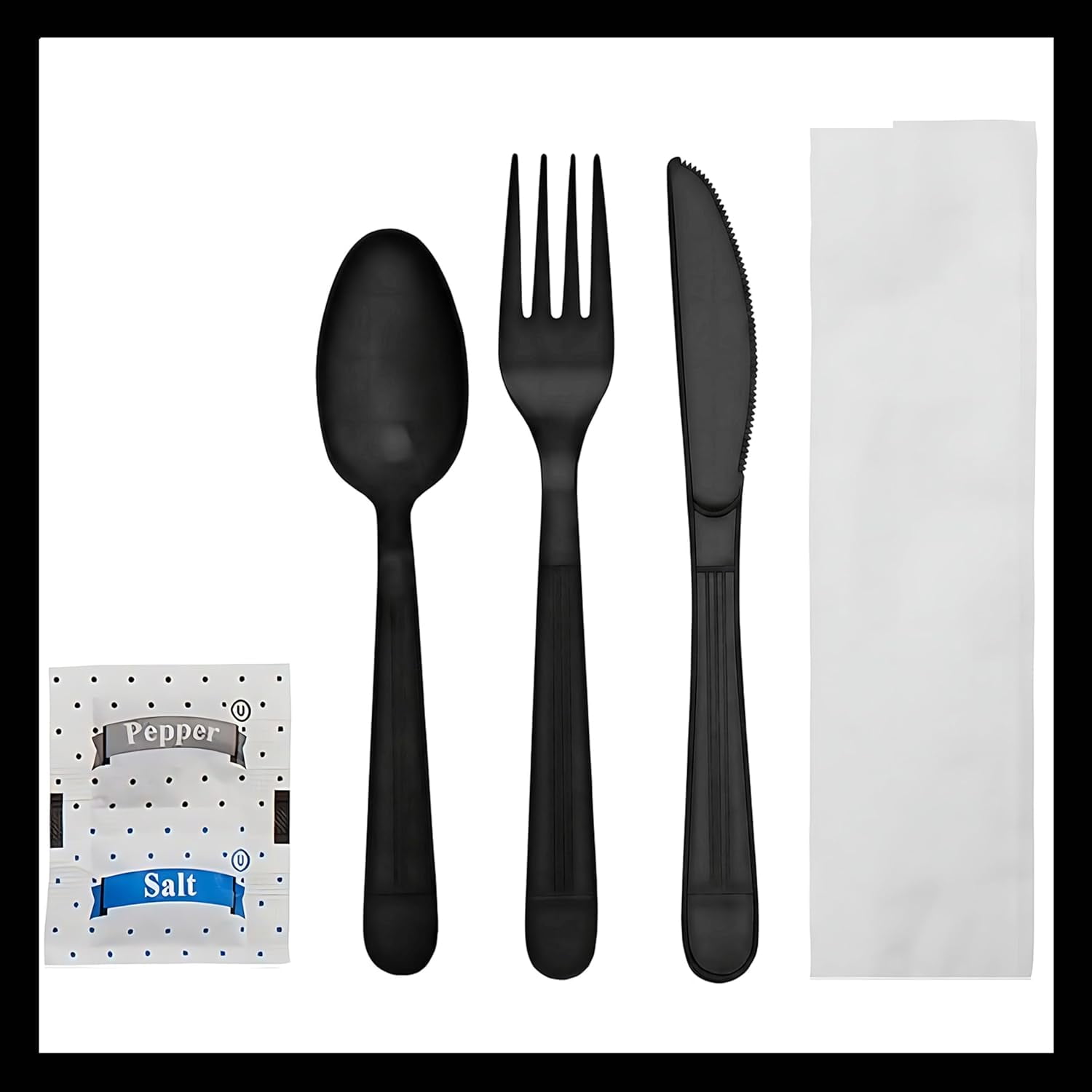 Plastic Utensils x [250 Pack] Silverware Wrapped Combo Set Bulk Variety ...