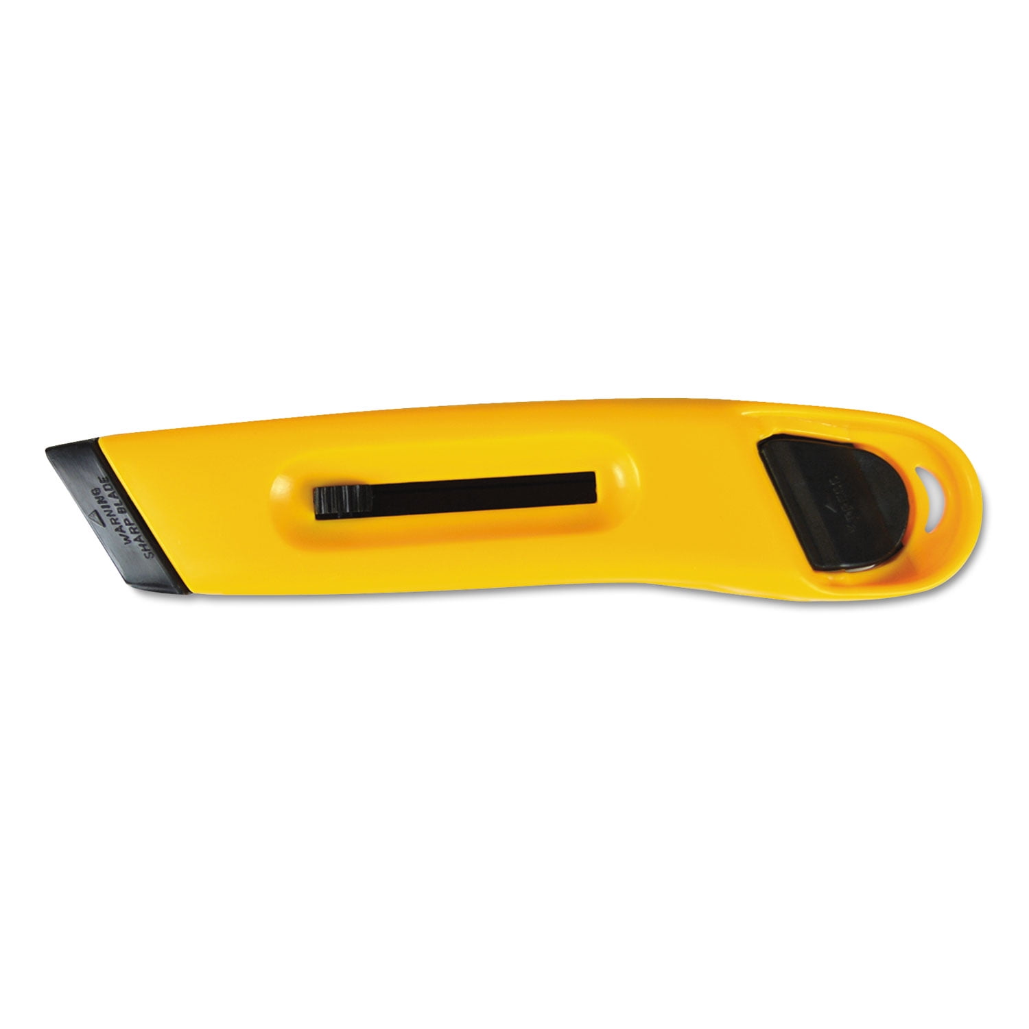 Plastic Utility Knife With Retractable Blade And Snap Closure, Yellow ...