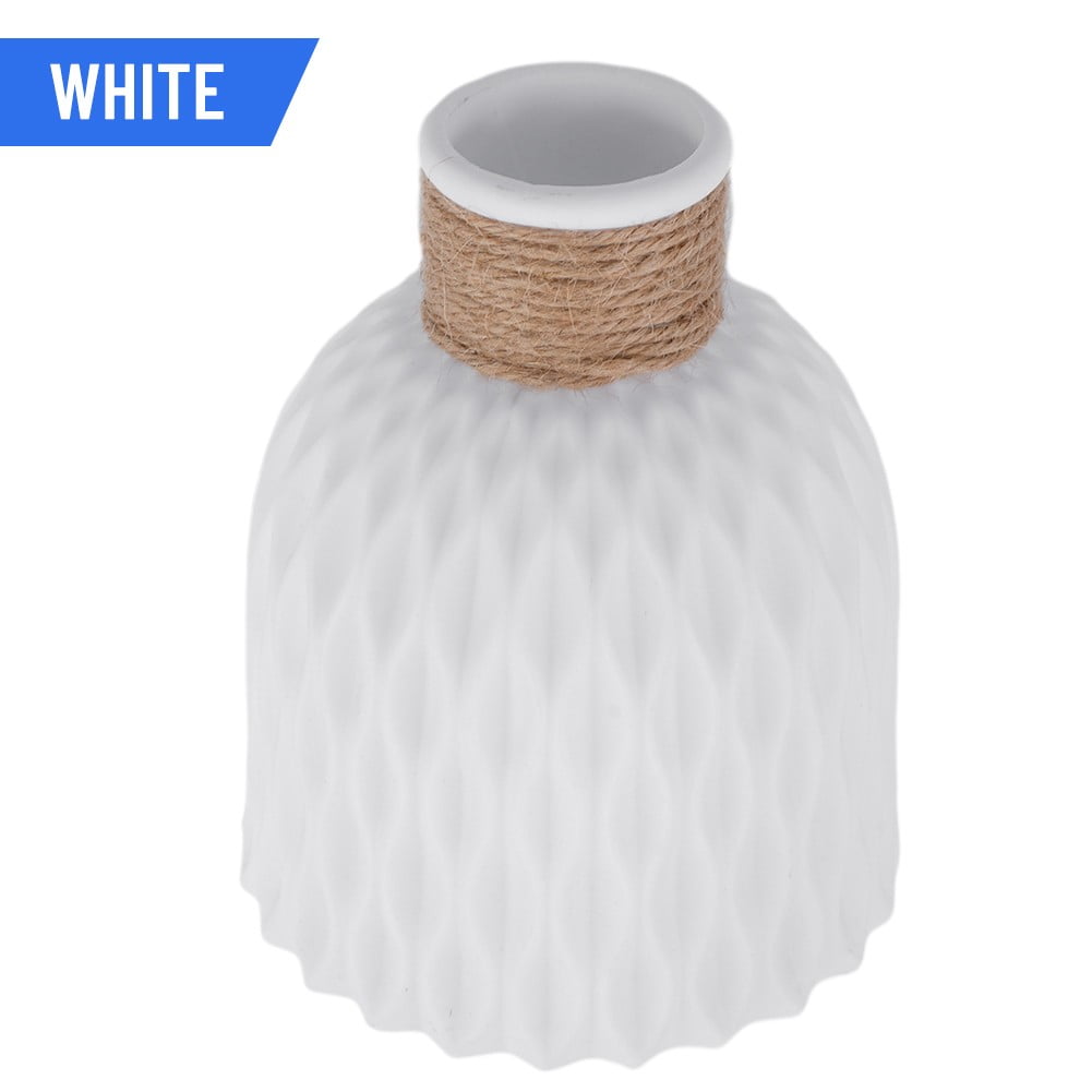 Plastic Vase Handicraft Flower White Rattan-like Plastic Vase New Waist ...