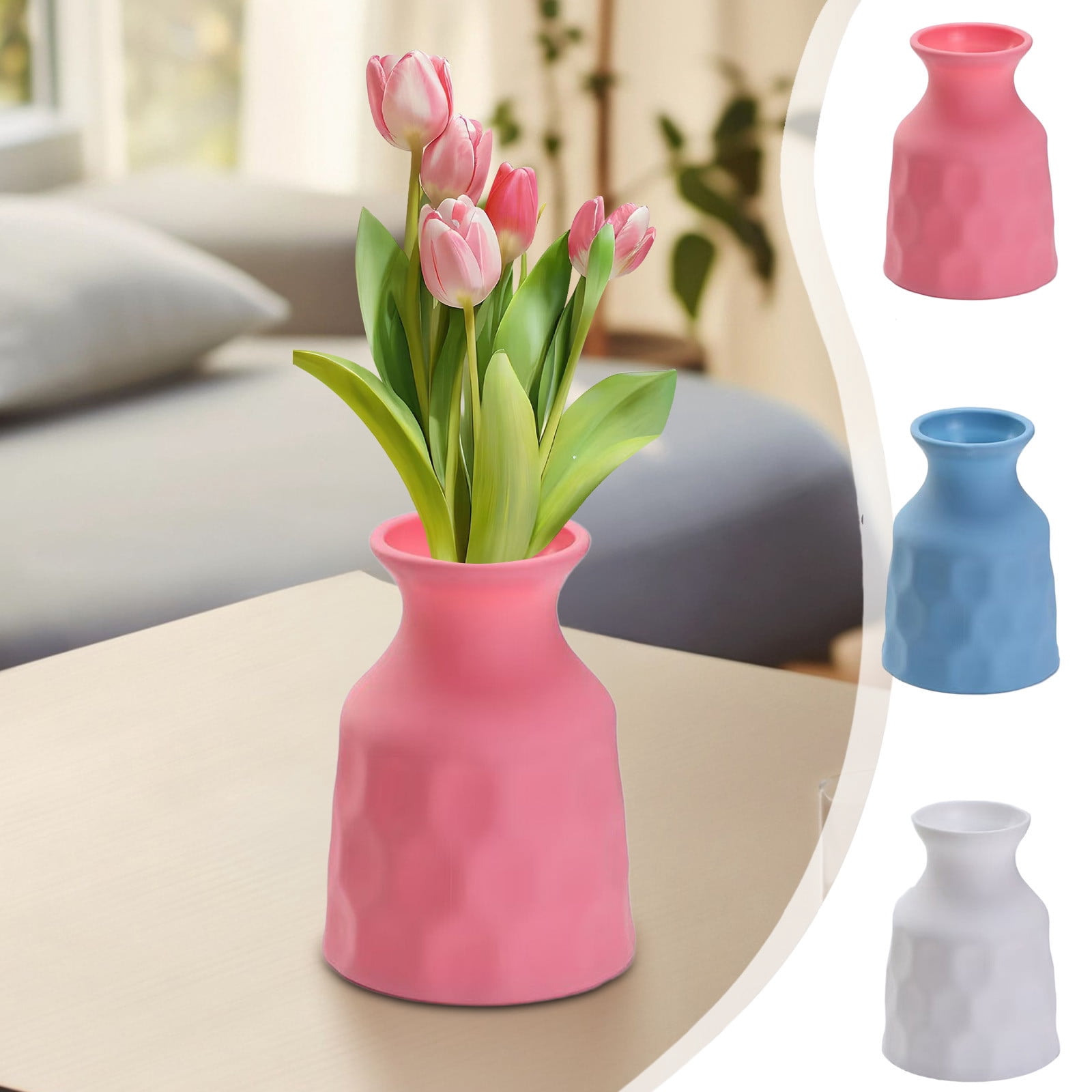 Plastic Vase, Wedding Event Decor, 8-inch Tall, Modern Minimalist Style ...