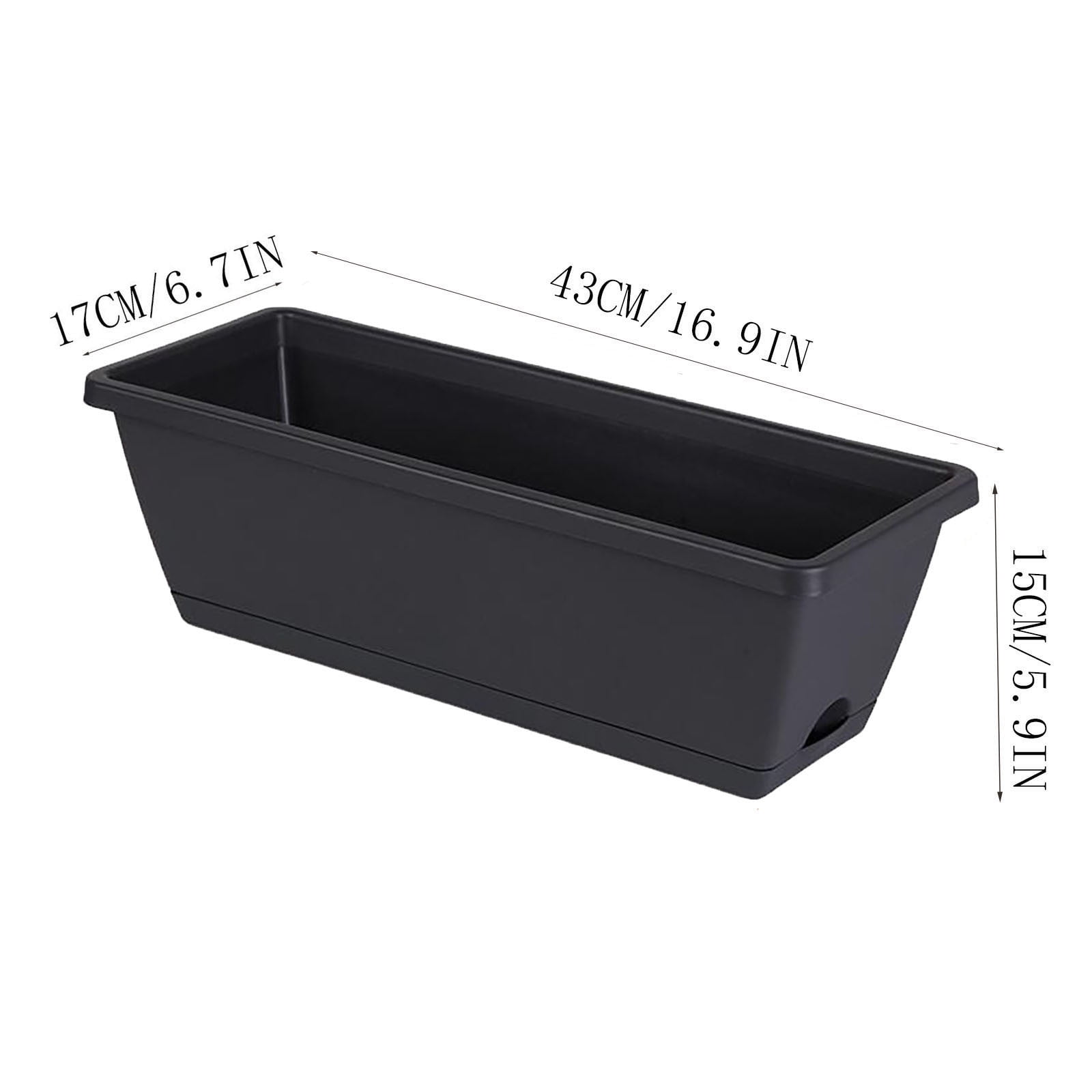 Plastic Vegetable Planting Pot | Rectangular Flower Pot Trough with ...