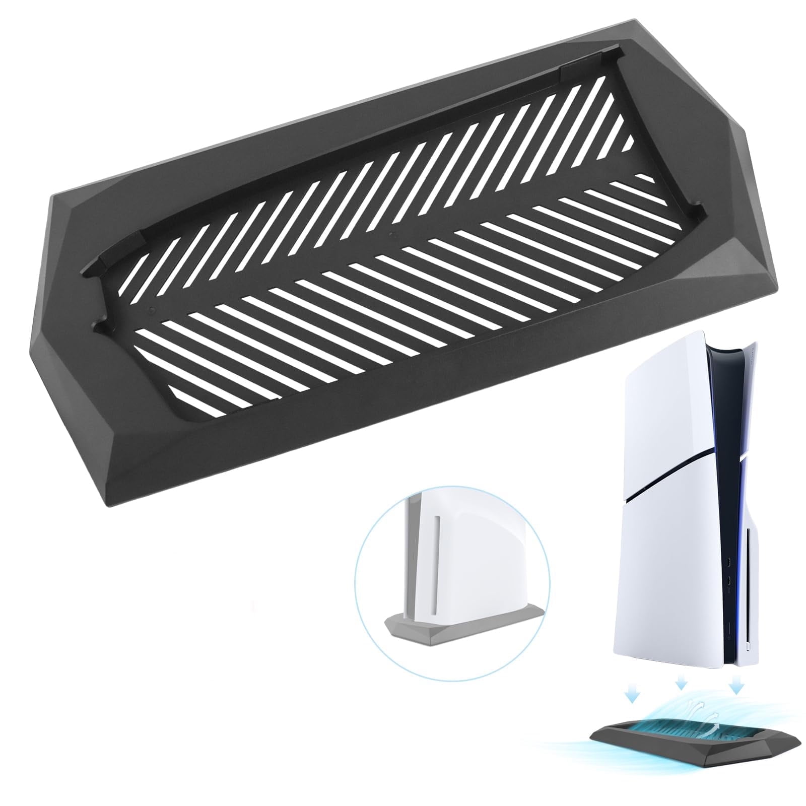 Plastic Vertical Holder for PS5 SLIM, Hole Design Cooling Stand, Save ...
