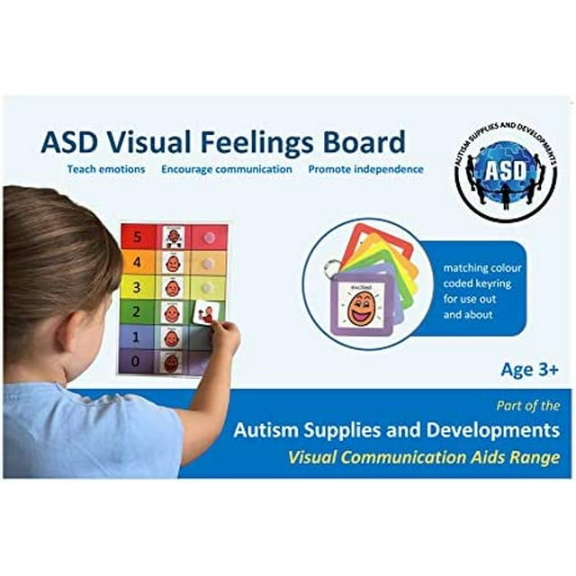 Plastic Visual ASD Feelings Board & Keyring (Picture Communication ...