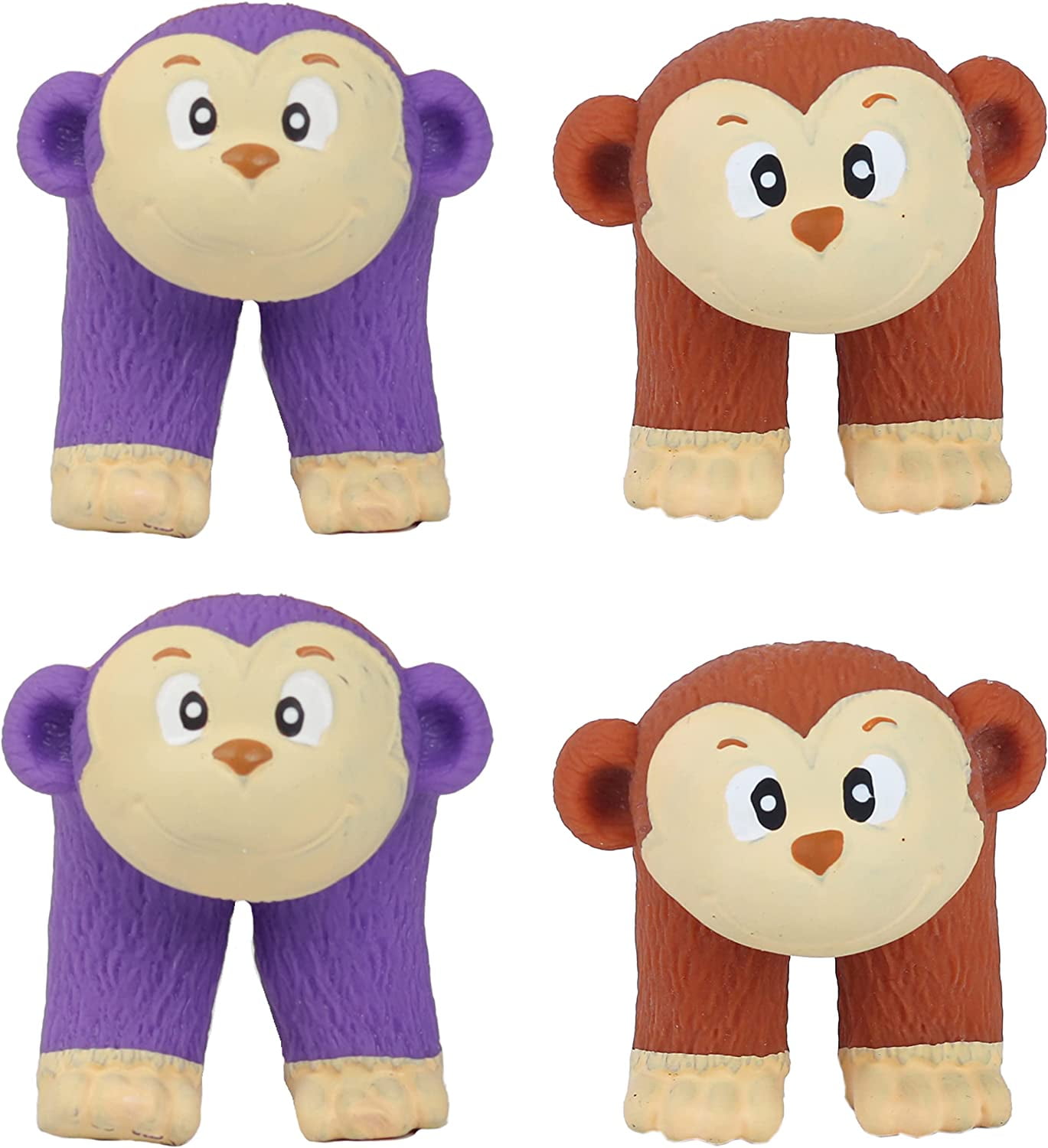 Plastic Walking Finger Puppets Pack of 4 Jungle Animal-Assorted Monkeys ...