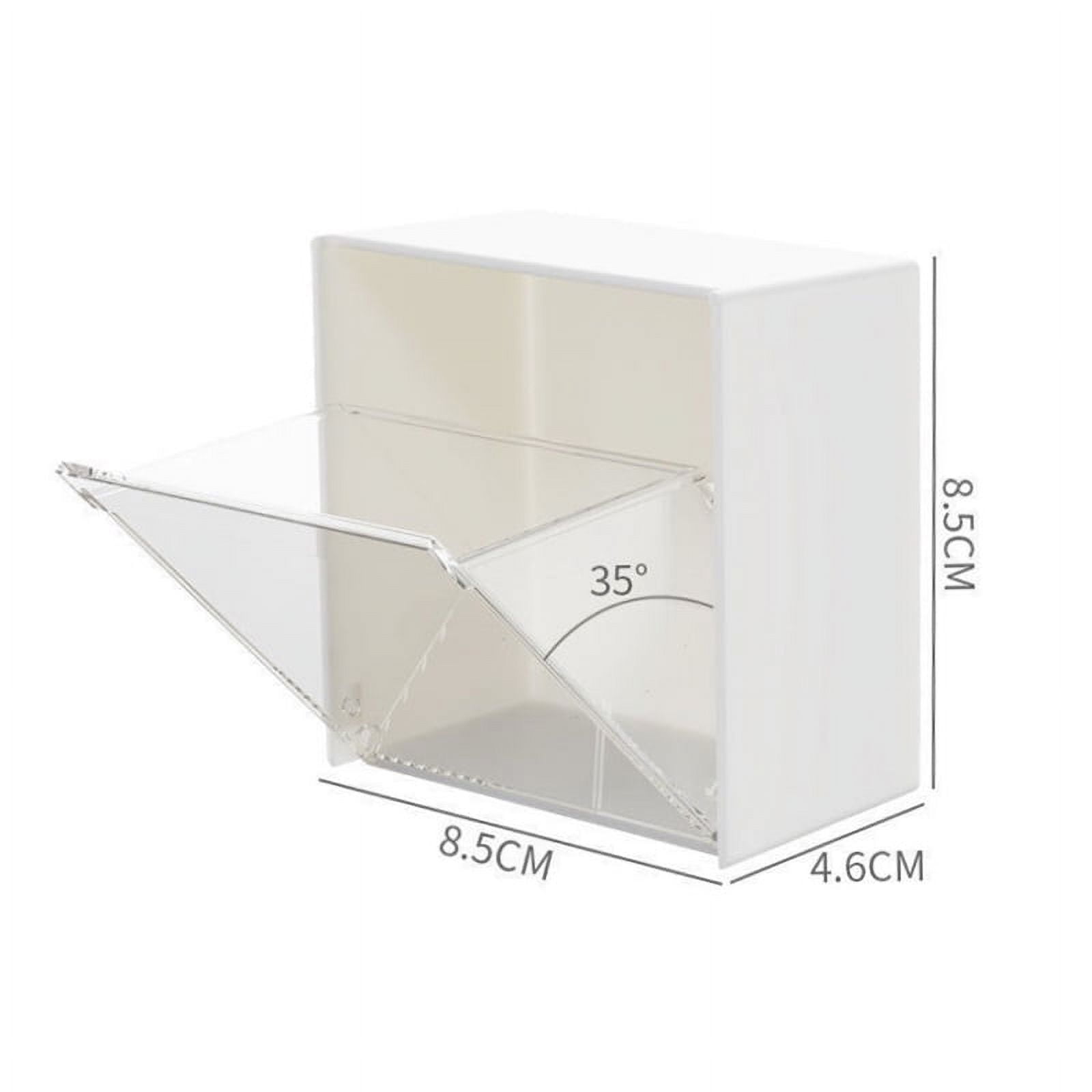 Plastic Wall Mounted Storage Boxes Dustproof Bathroom Organizer for ...