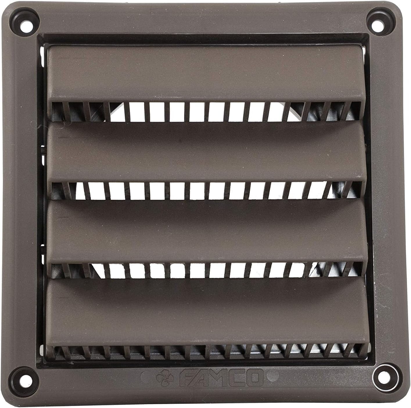 Plastic Wall Vent with Fixed Louvers | 4 Inch | Brown - Walmart.com