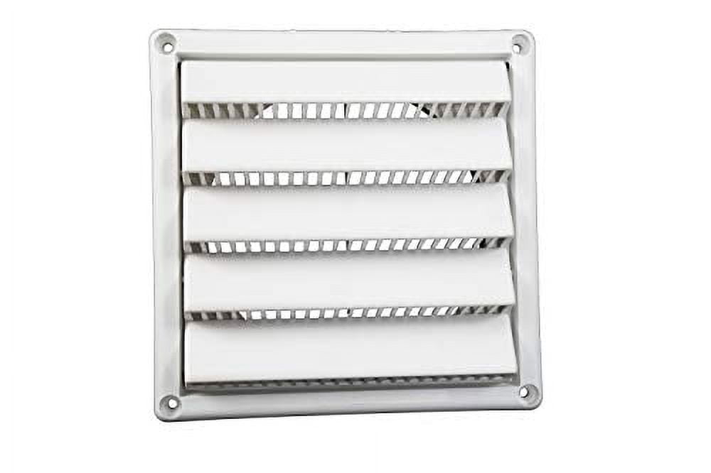Plastic Wall Vent w/Fixed Louvers 8 Inch Pipe White | Air Intake ...