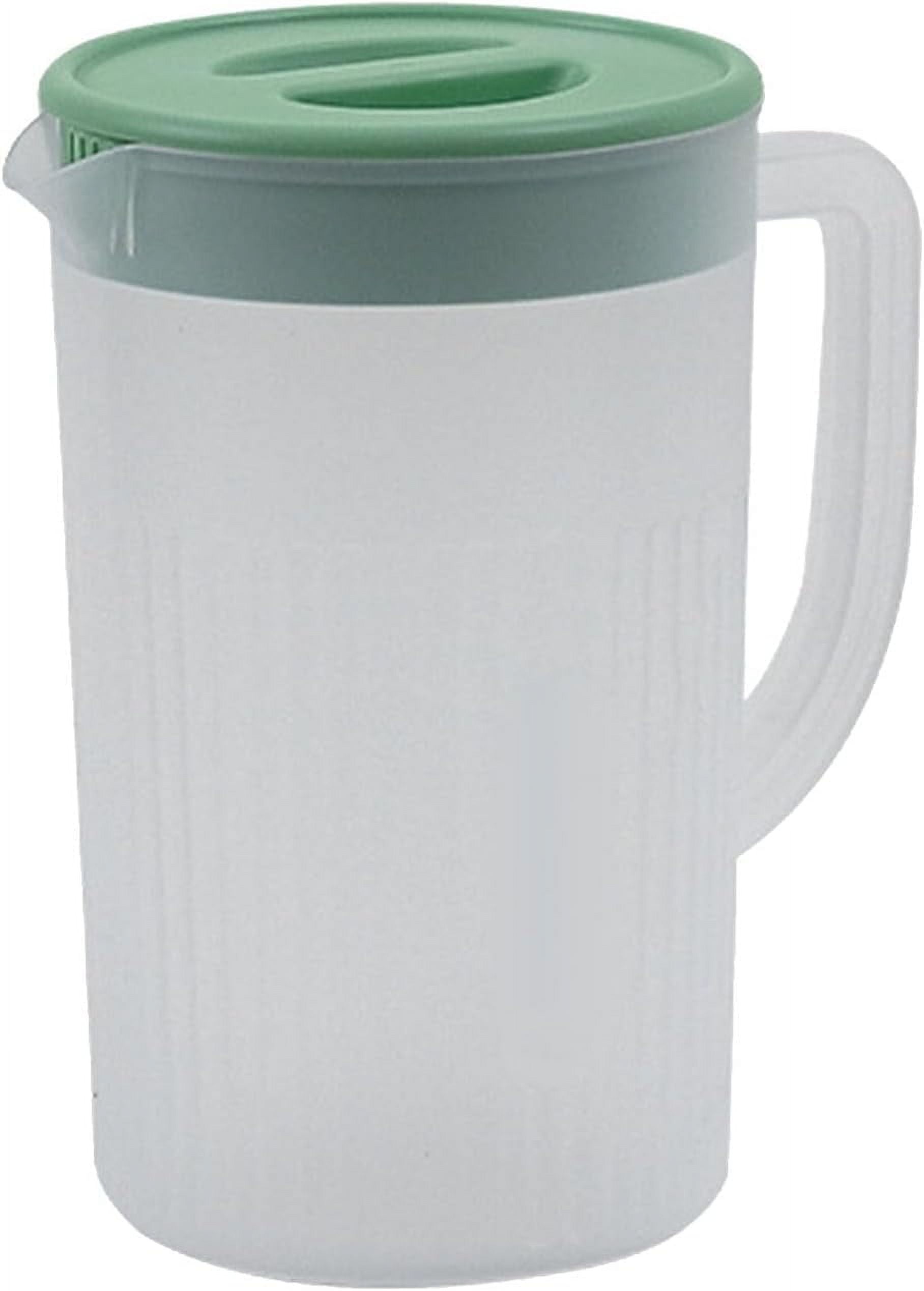 Plastic Water Pitcher with Lid, Clear Water Carafe Jug Pitcher Lemonade ...