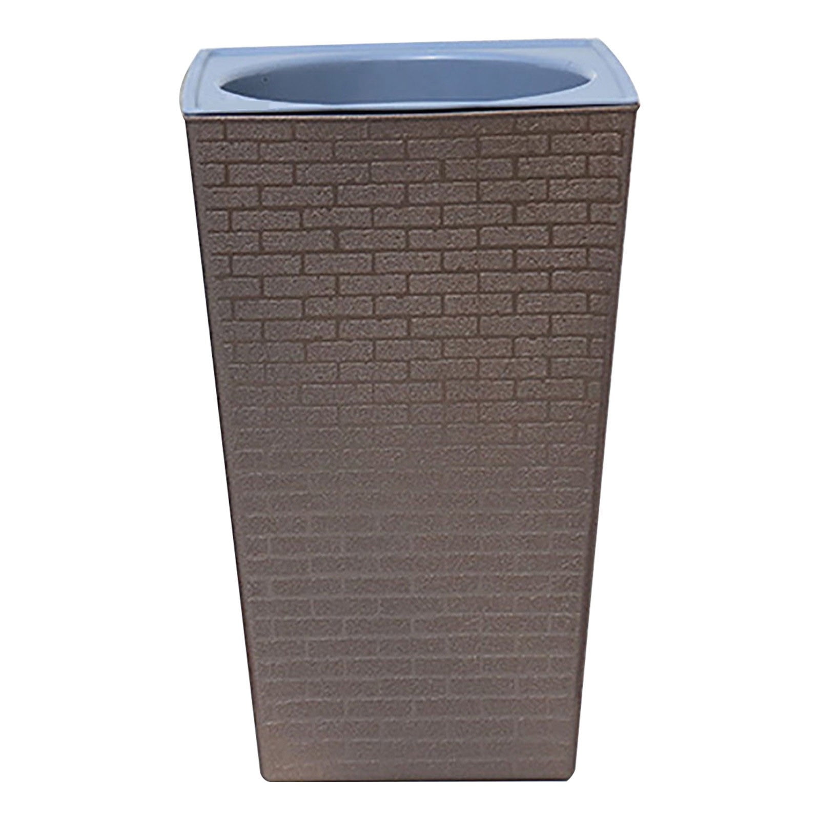 Plastic Water Storage Flower Pot with Brick Pattern Design - Imitation ...