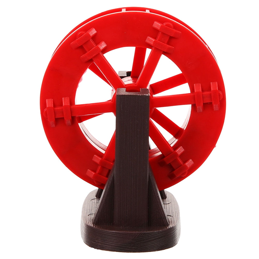 OUNONA Red Plastic Simulation Waterwheel Model Aquarium Windmill for ...