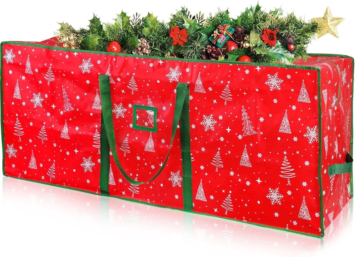 Christmas Tree Storage Bag,Plastic Waterproof Snowflake Christmas Tree ...