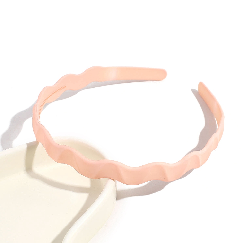 Plastic Wavy Hair Bands for Girls Women Misty Rose 120mm - Walmart.com
