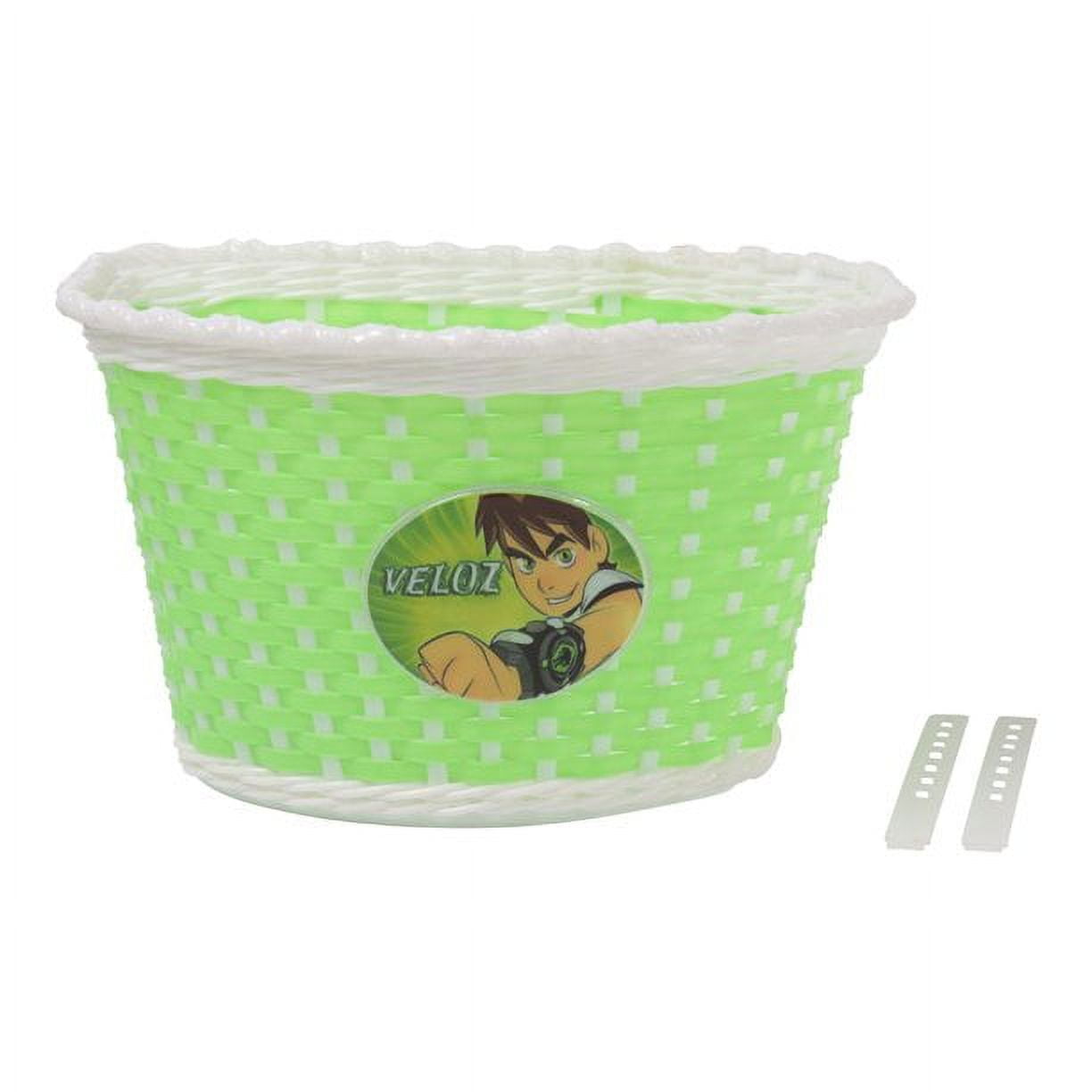 Plastic Weave Basket Green/White - Walmart.com
