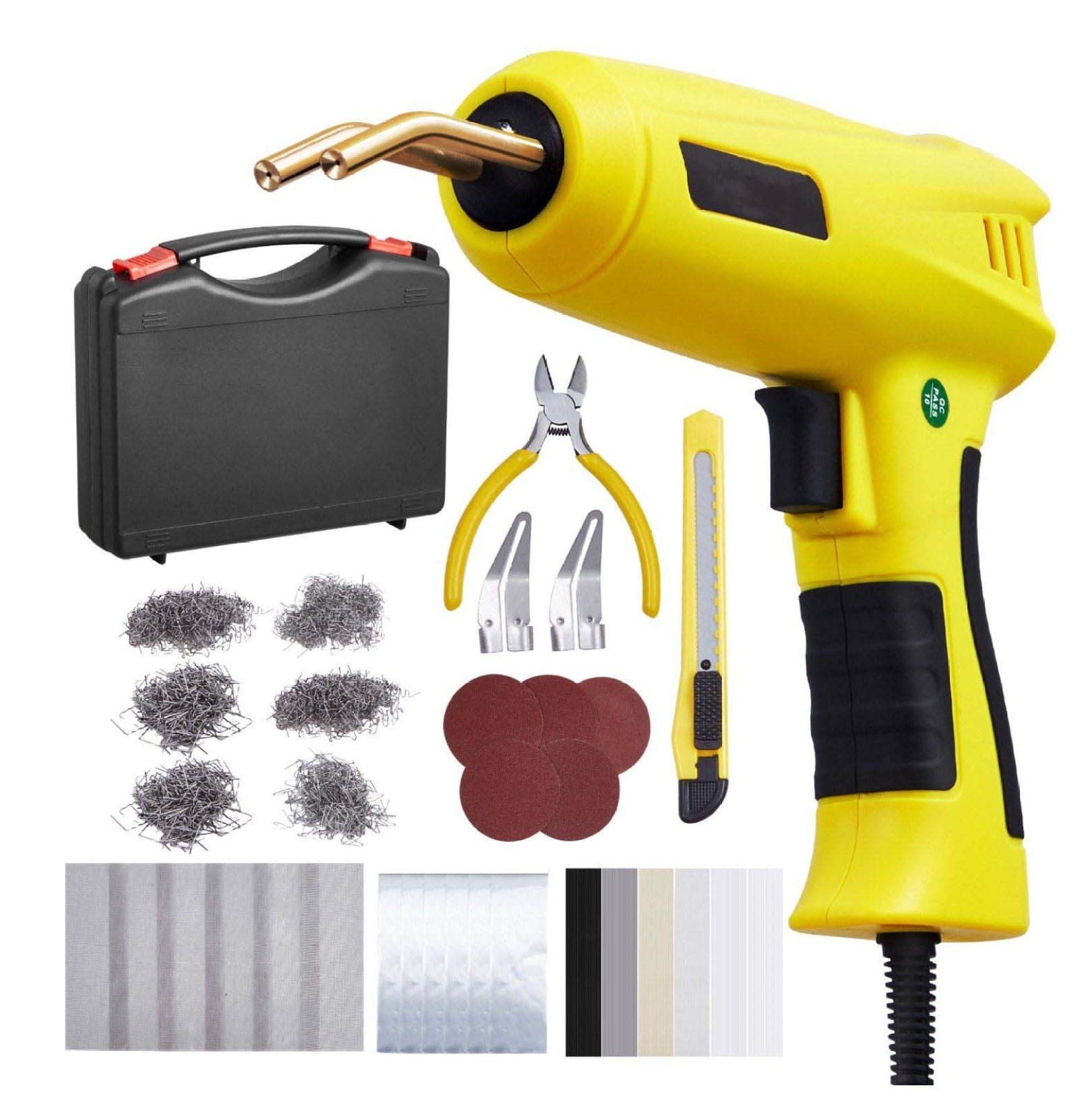 Plastic Welder 220W Kit - Hot Staple Gun with 1200 Staples & 76 Rods ...