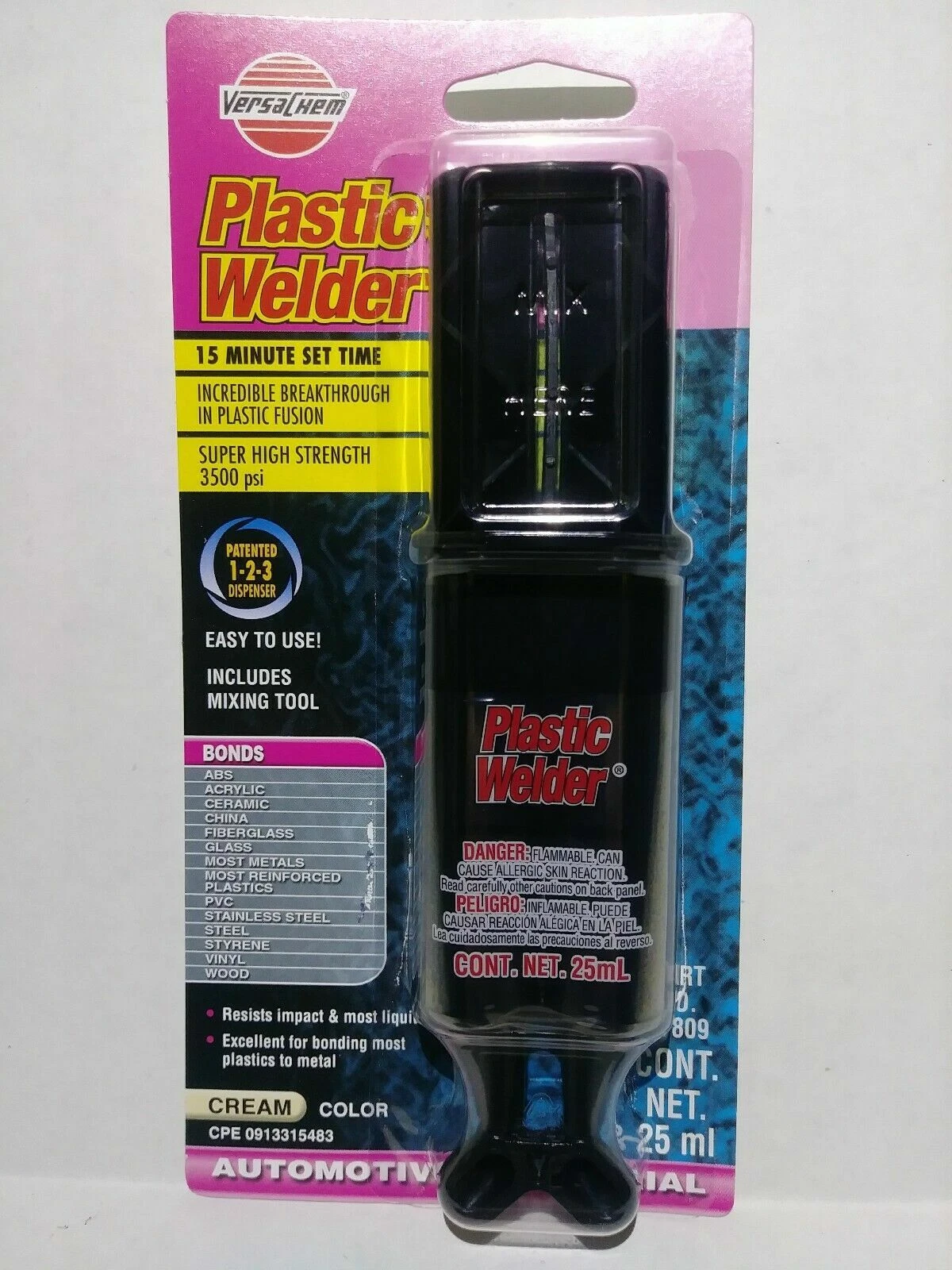 Plastic Welder Epoxy Versachem 3500 Psi Bonds 25Ml Epoxies Glues 47809 ...