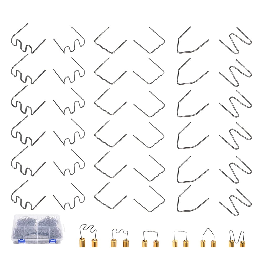 Plastic Welder Staples, 1200 Pcs Hot Staples Plastic Repair Kit,Corner ...