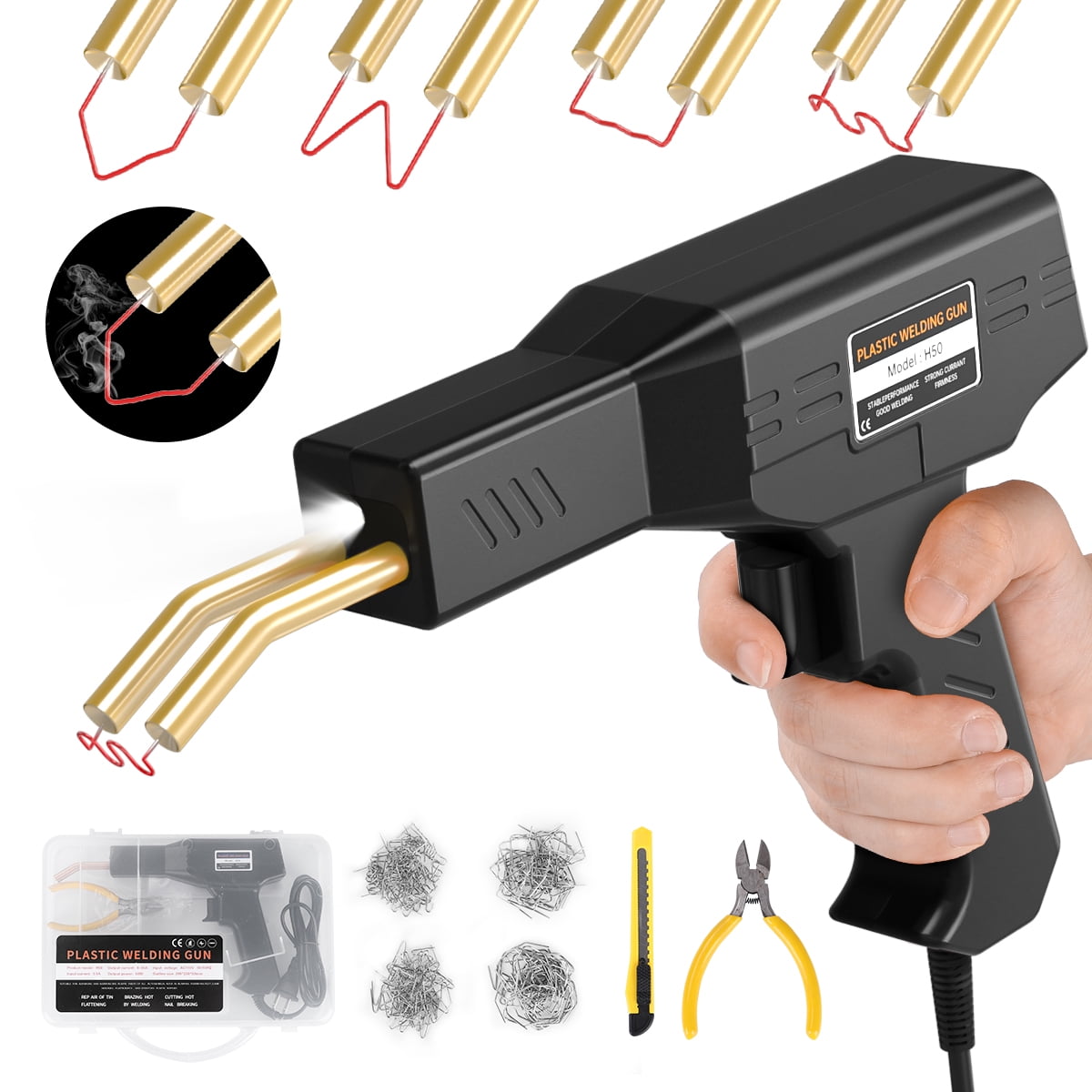 Automotive Plastic Welding & Fixing Kit, Car Bumper Repair with Hot ...