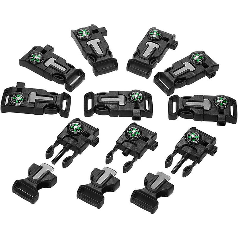 Plastic Whistle Quick Release Buckle Flint Fire Starter for Outdoor ...