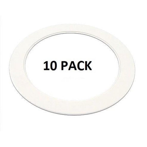 JSP Manufacturing® Plastic Light Trim Ring, White, Fits 6-Inch Recessed ...