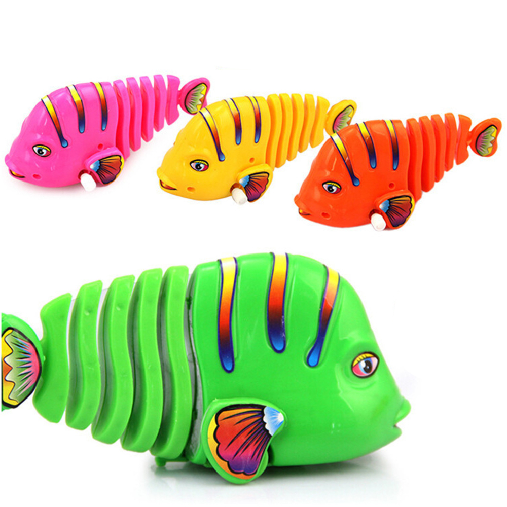 Plastic Wind-Up Wiggle Fish Toys Eye-catching and Wear-resistant ...