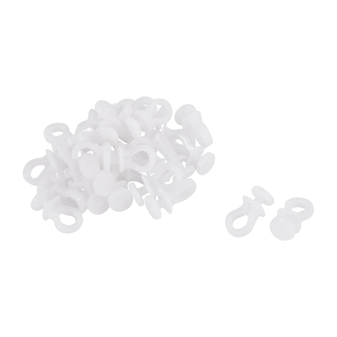 Plastic Window Curtain Track Rail Carrier Glide Rollers White 22mm ...