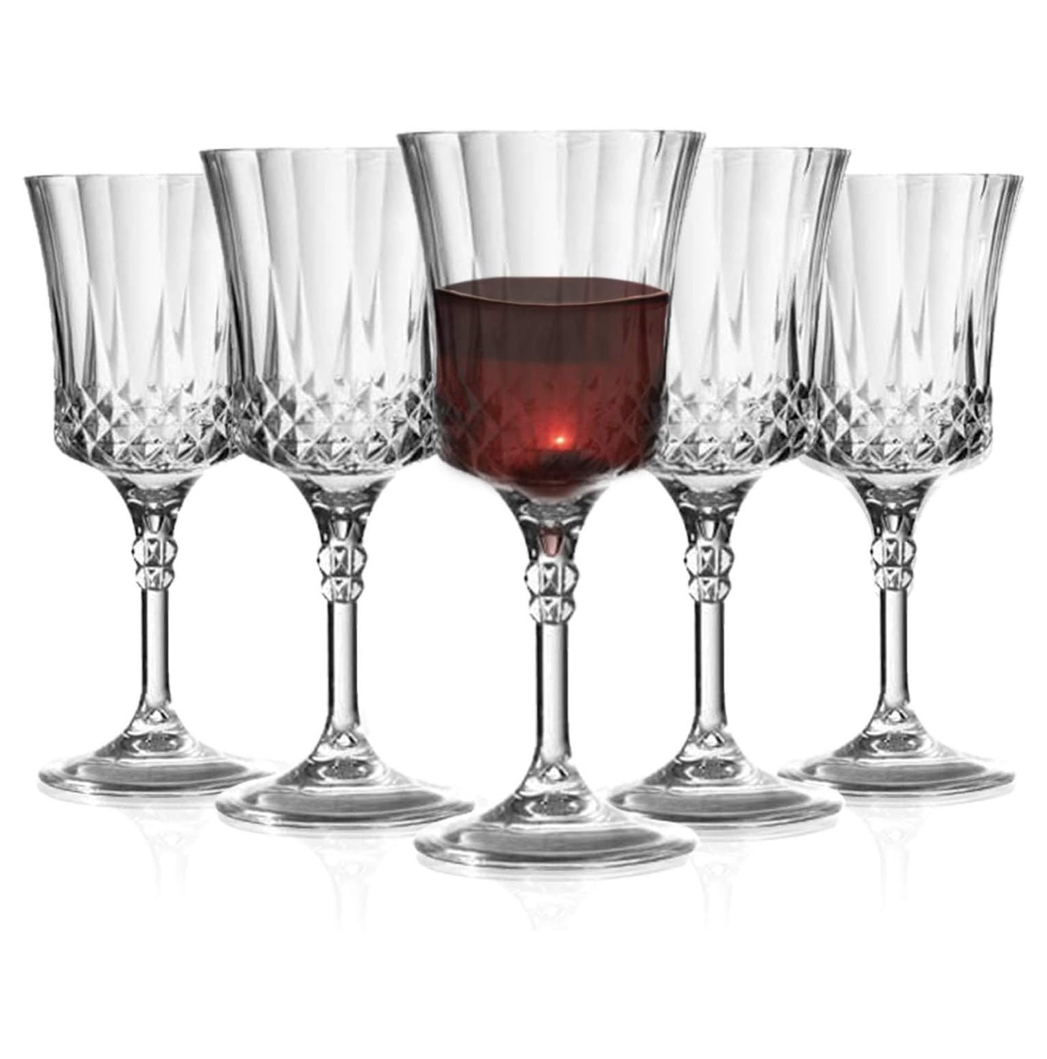 Plastic Wine Glasses 48 Pcs - 11 oz Unbreakable Wine Glass - Disposable ...