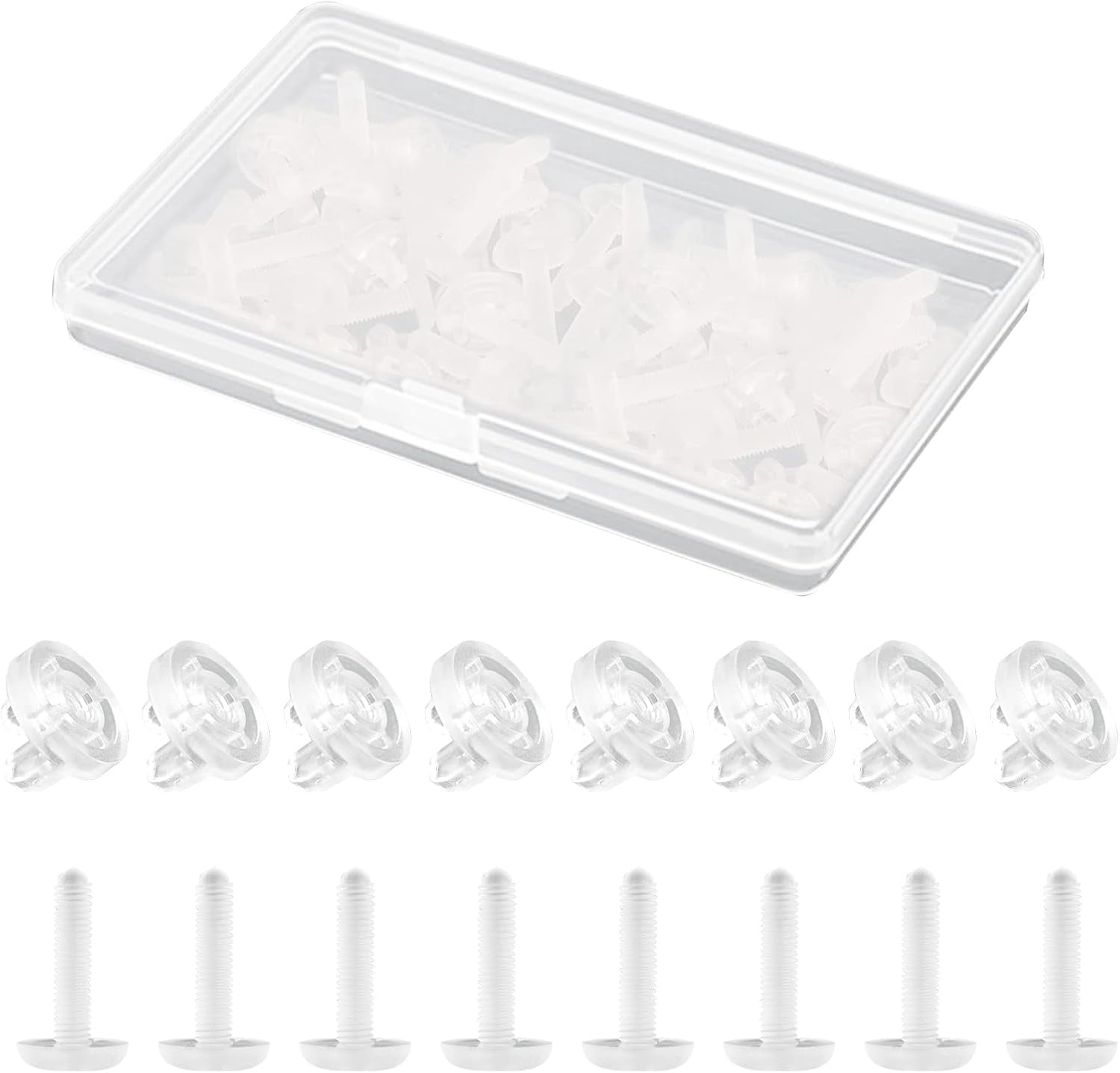 Plastic Wing Nut Screws,20pcs M5×20mm Transparent Clear Cross-Head ...
