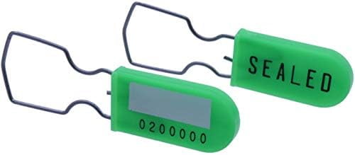 Plastic Wire Padlock Security Seals Sequentially Numbered (Pack of 100 ...