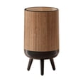 Plastic Wood Grains Tall Trash Can with Legs Design Kitchen Office ...